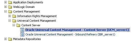 UCM configuration in enterprise manager - Amit's Tech Blog